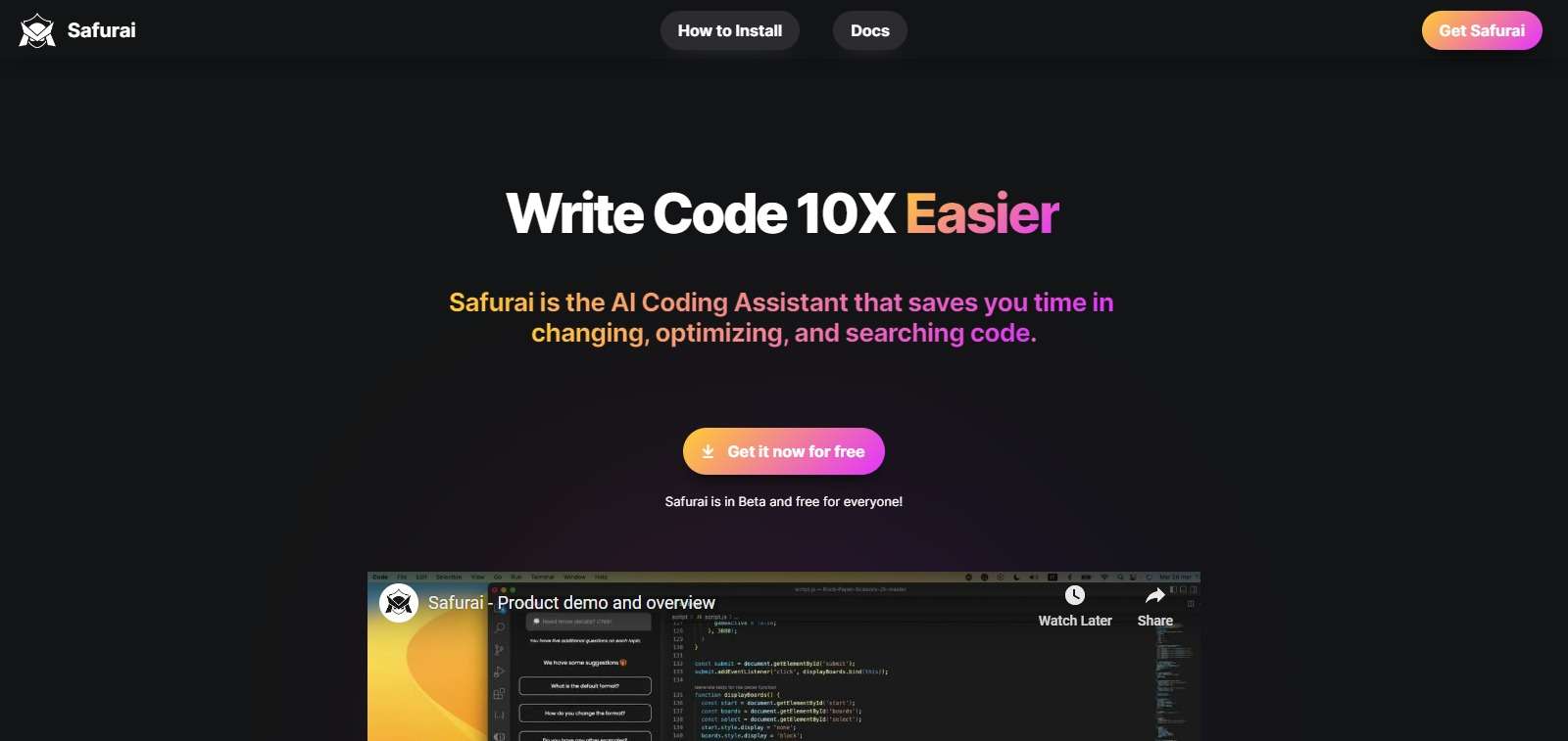 Safurai Ai Code Assistant Review : Pro Or Cons 2023 New Updated
